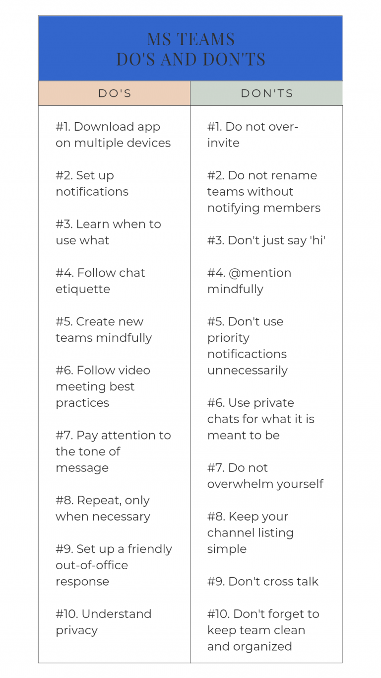 Microsoft Teams Etiquette: 20 Do’s and Don’ts for any Teams Meeting in 2022